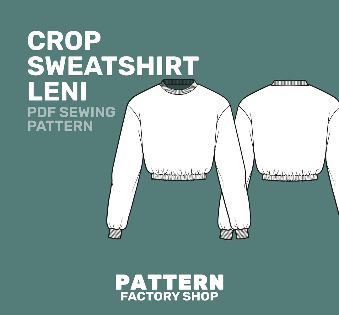 Cropped Sweatshirt PDF Sewing Pattern Sizes S XXL - Etsy