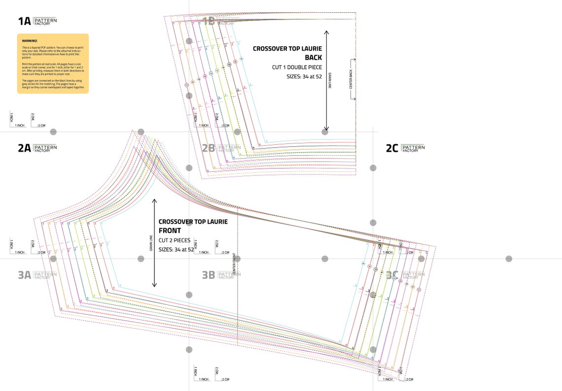 Crossover Top Laurie PDF Sewing Pattern Sport Top Sizes 34 | Etsy