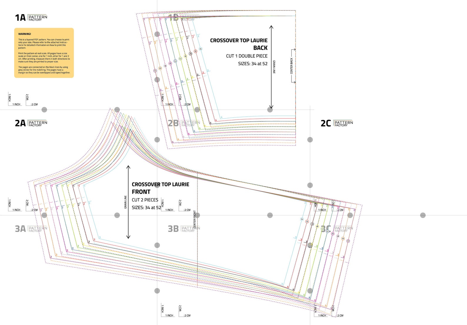 Crossover Top Laurie PDF Sewing Pattern Sport Top Sizes 34 - Etsy