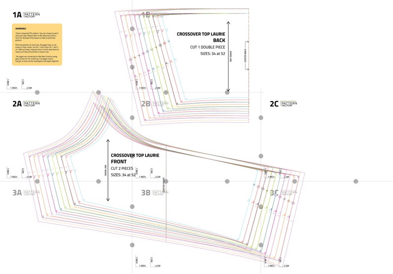 Crossover Top Laurie PDF Sewing Pattern Sport Top Sizes 34 - Etsy
