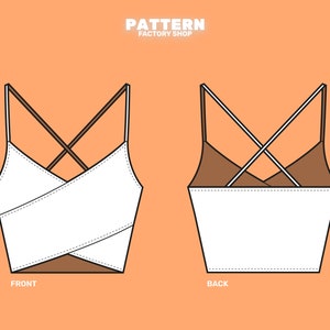 Crossover Top Laurie PDF Sewing Pattern Sport Top Sizes 34 52 - Etsy