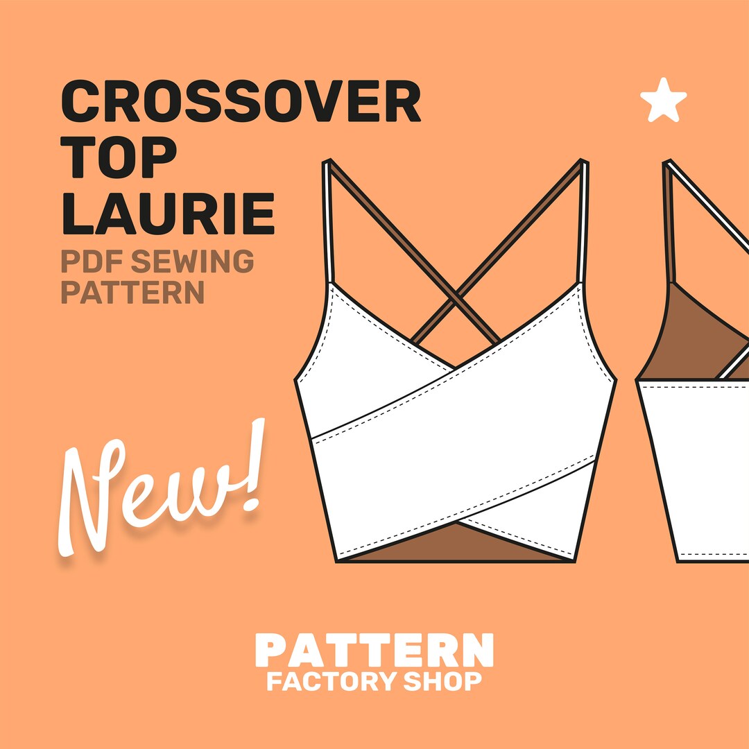 Crossover Top Laurie PDF Sewing Pattern Sport Top Sizes 34 52 - Etsy