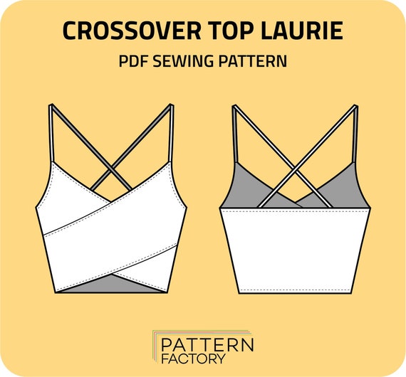 Crossover Top Laurie PDF Sewing Pattern Sport Top Sizes 34 - Etsy