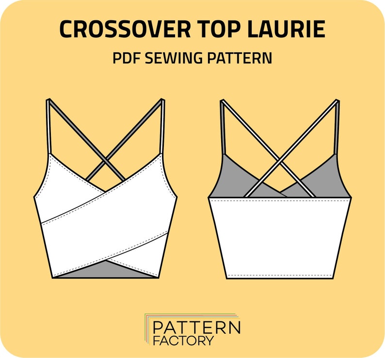 Crossover Top Laurie PDF Sewing Pattern Sport Top Sizes 34 - Etsy