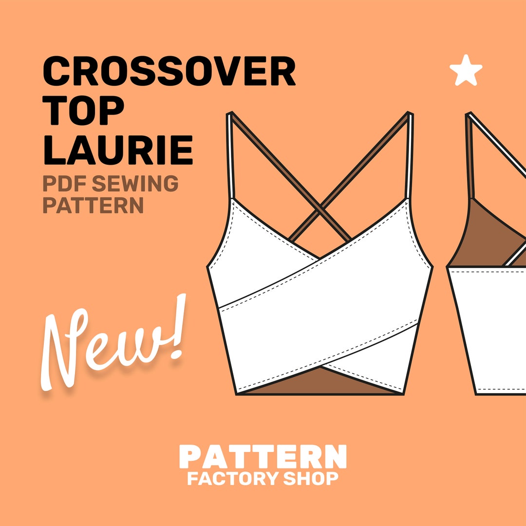 Crossover Top Laurie PDF Sewing Pattern Sport Top Sizes 34 - Etsy Norway