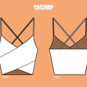 Crossover Top Laurie PDF Sewing Pattern - Sport Top - Sizes 34 -52 - Etsy