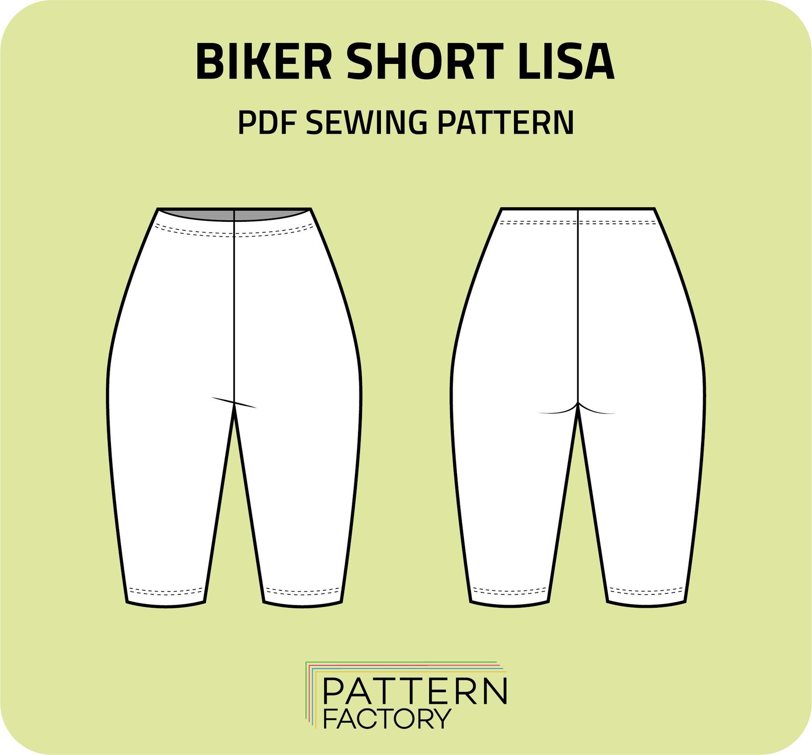 Biker Shorts Lisa PDF Sewing Pattern Sizes 34 52 - Etsy