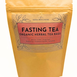 Fasting Herbal Tea Bags, Caffeinated, Organic Herbal Blend for ...