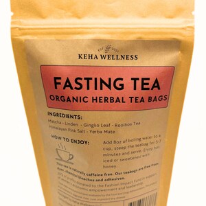 Fasting Herbal Tea Bags, Caffeinated, Organic Herbal Blend for ...