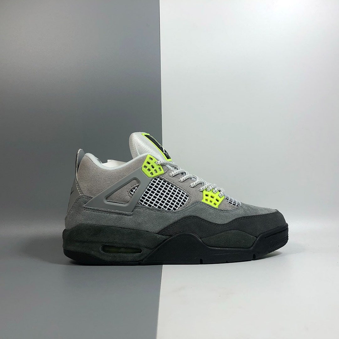 Jordan 4 Max 95 Neon Cool Grey/volt-wolf Grey Sneaker for Sale, Sneaker ...