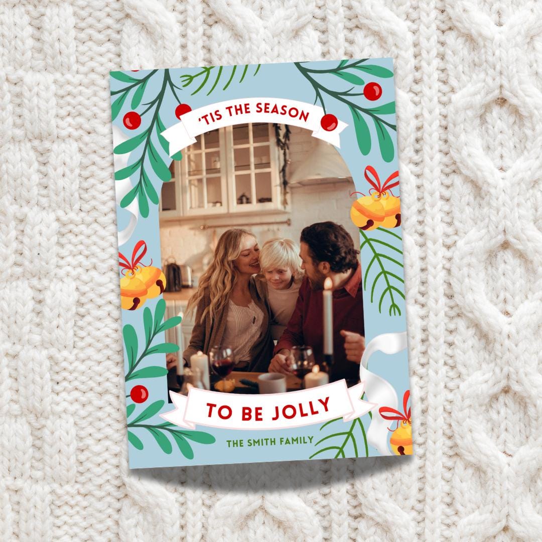 Tis the Season to Be Jolly Photo Christmas Card, Year in Review ...