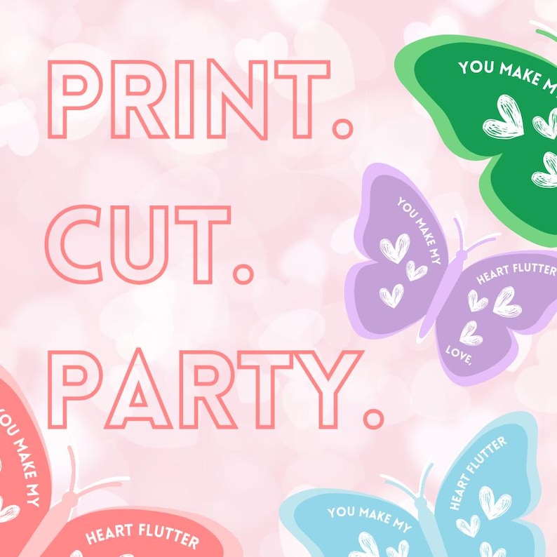 You Make My Heart Flutter Printable Valentine - Etsy