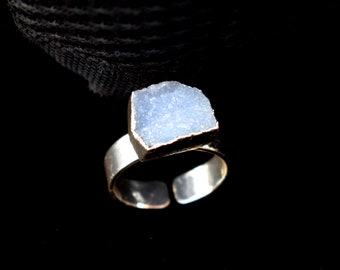Natural Blue Calcite Ring - Etsy