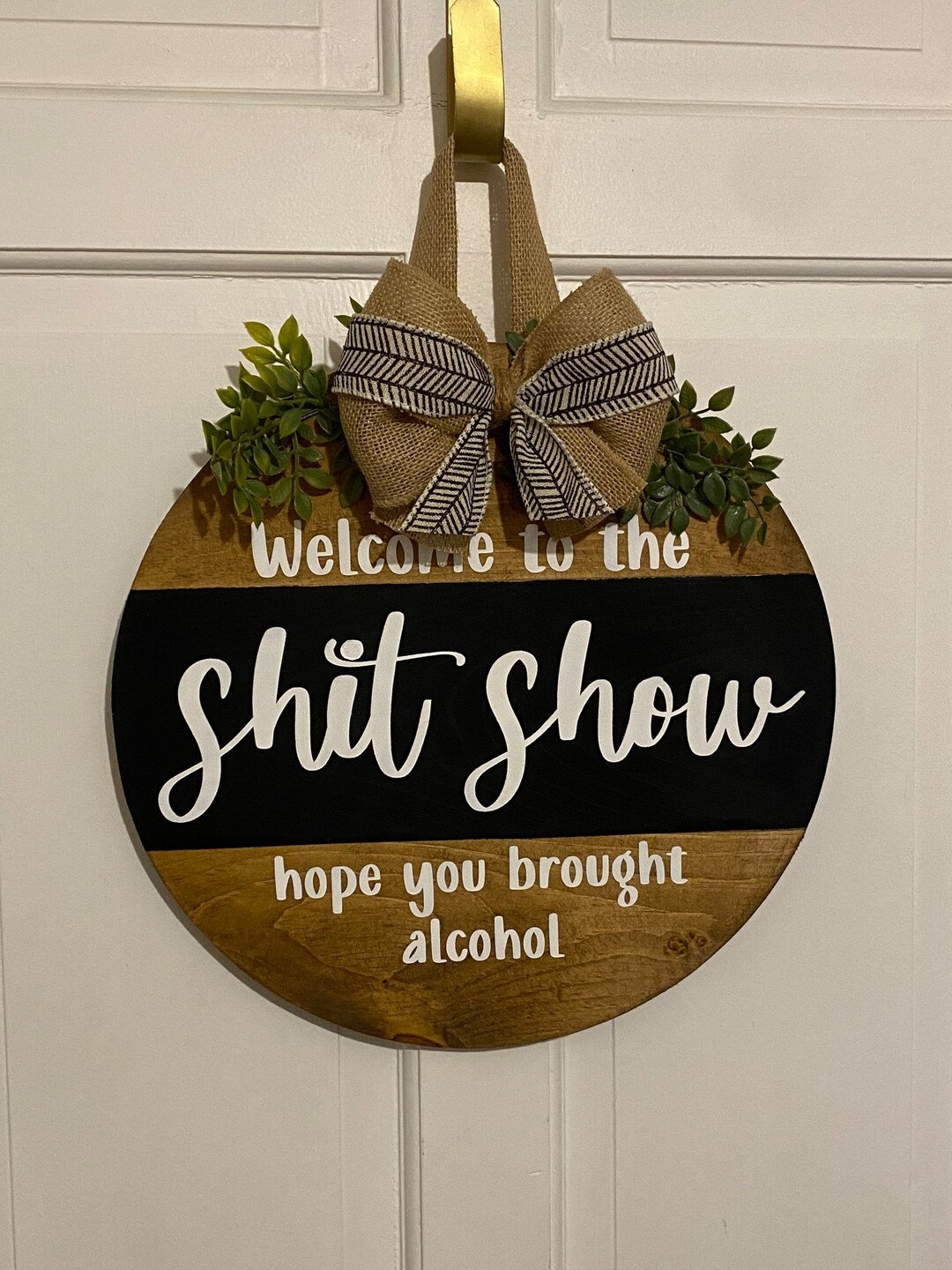 Shit Show Front Door Sign | Front Door Decor | Shit Show Sign | Front ...