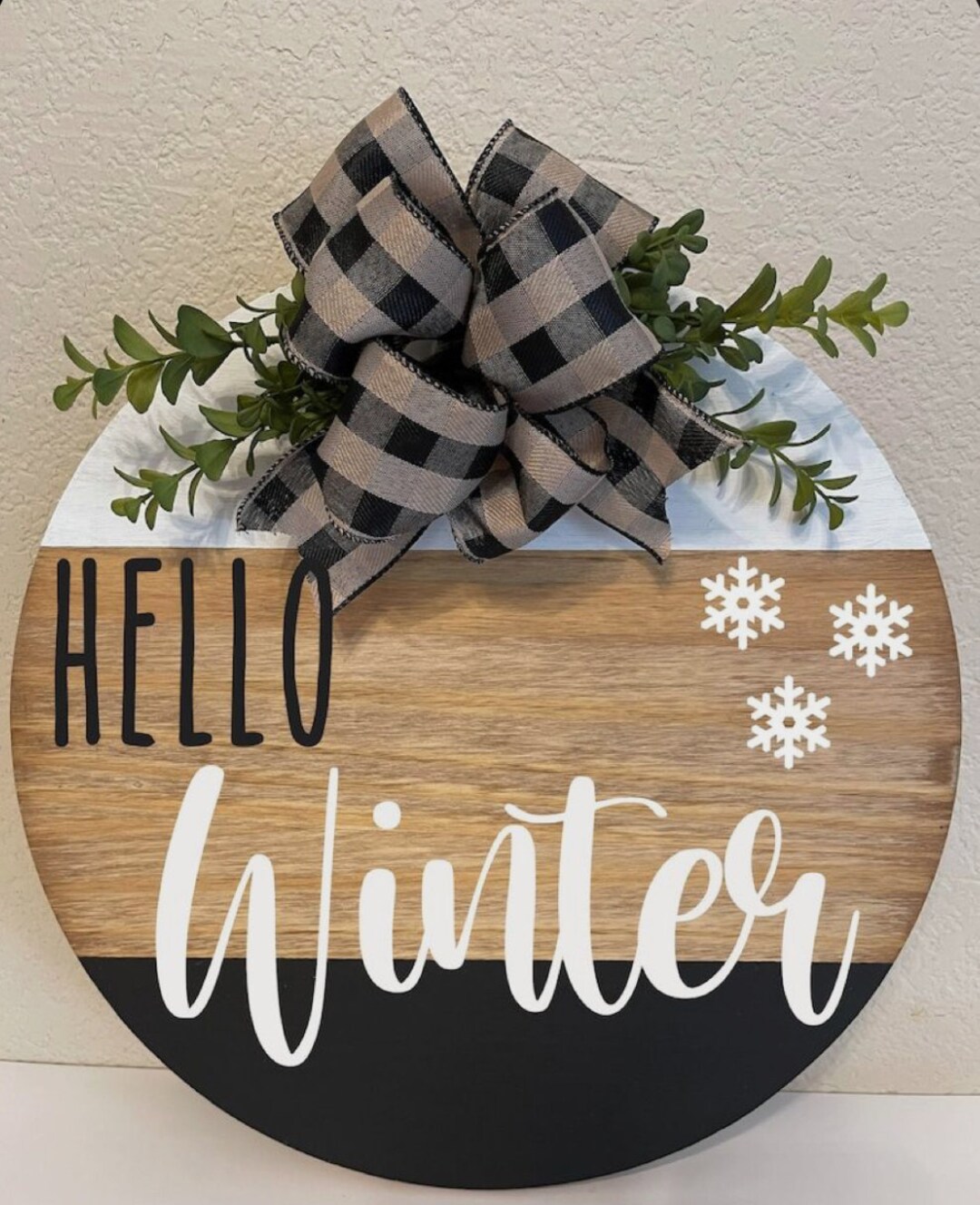 Hello Winter Front Door Sign | Front Door Sign | Hello Winter | Winter ...