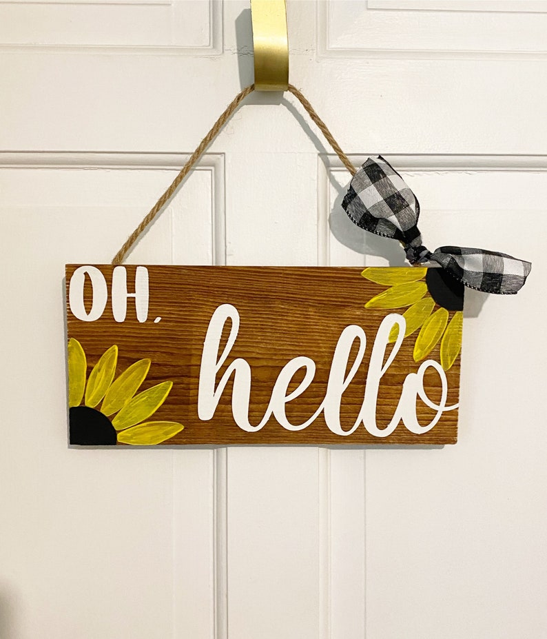 Oh Hello Front Door Sign - Etsy
