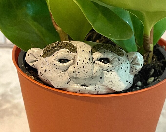 Clay Rock Troll, Pot Sitters,planter Accessory,fairy Garden, Flower Pot ...