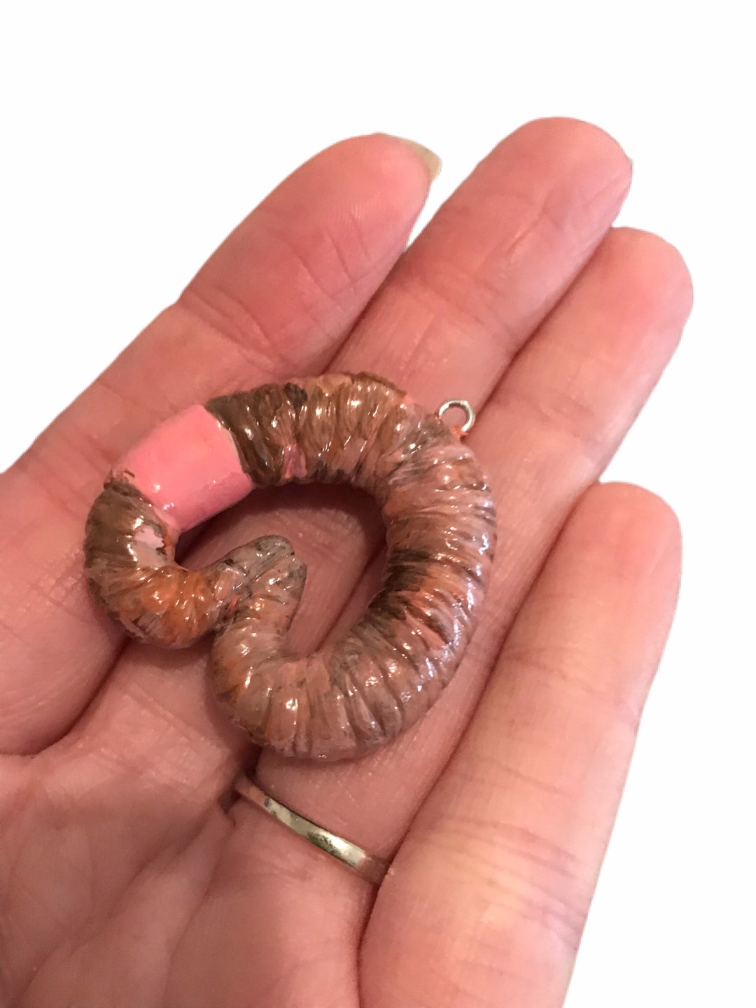 Clay Charm Clay Worm Heart Charm Worm Love Charm Gift for - Etsy