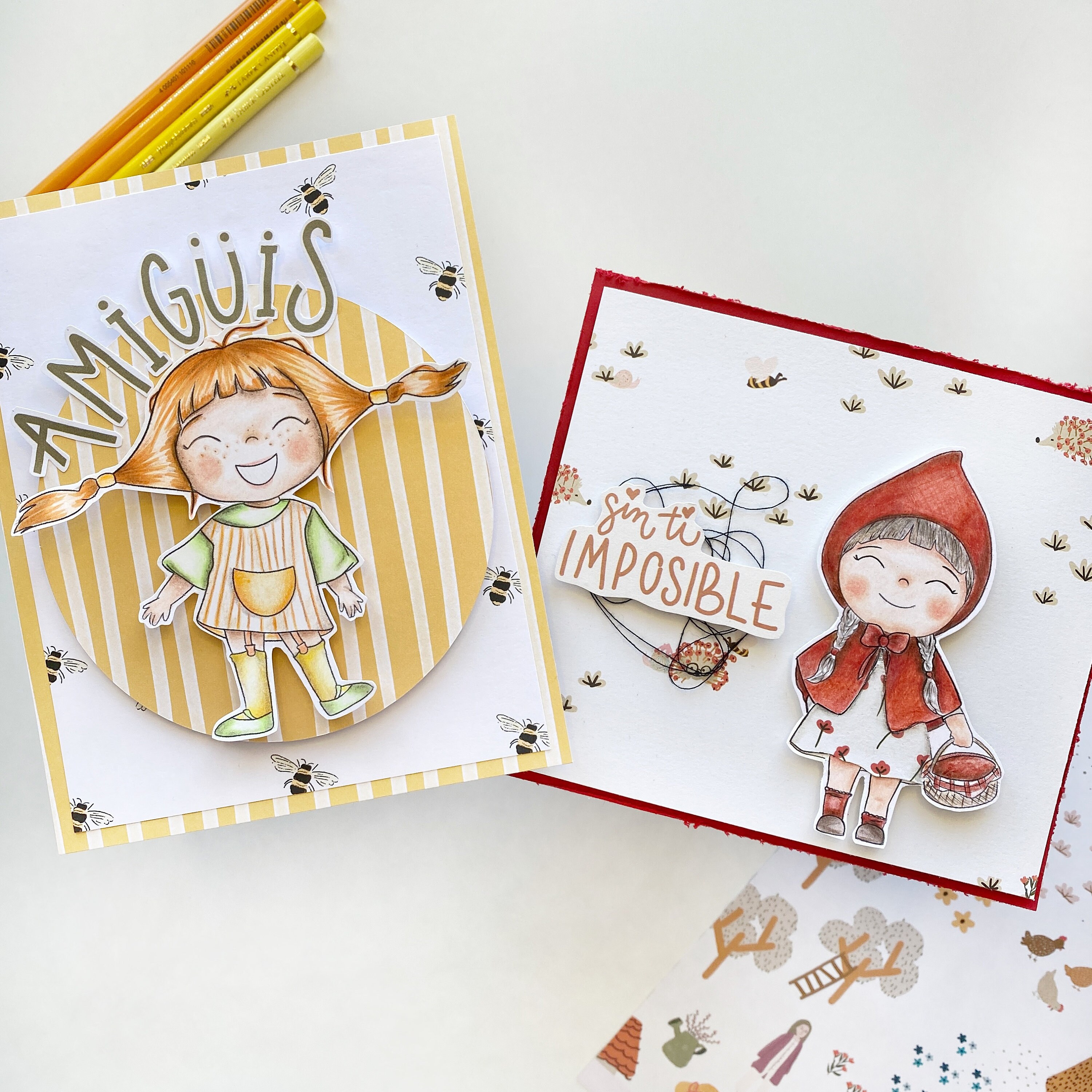 DIGISTAMP Little Red Riding Hood and Pipi - Etsy