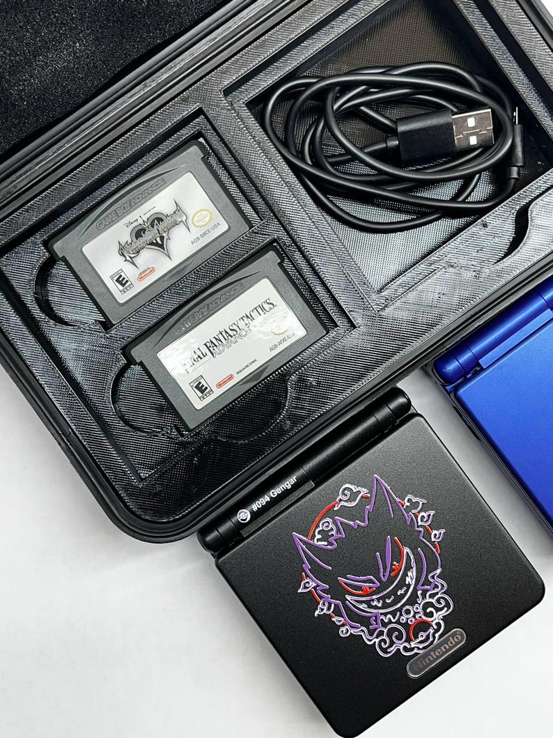 Dual Gameboy Advance SP Case | Holds 2 Consoles + 4 Games + Charger ...