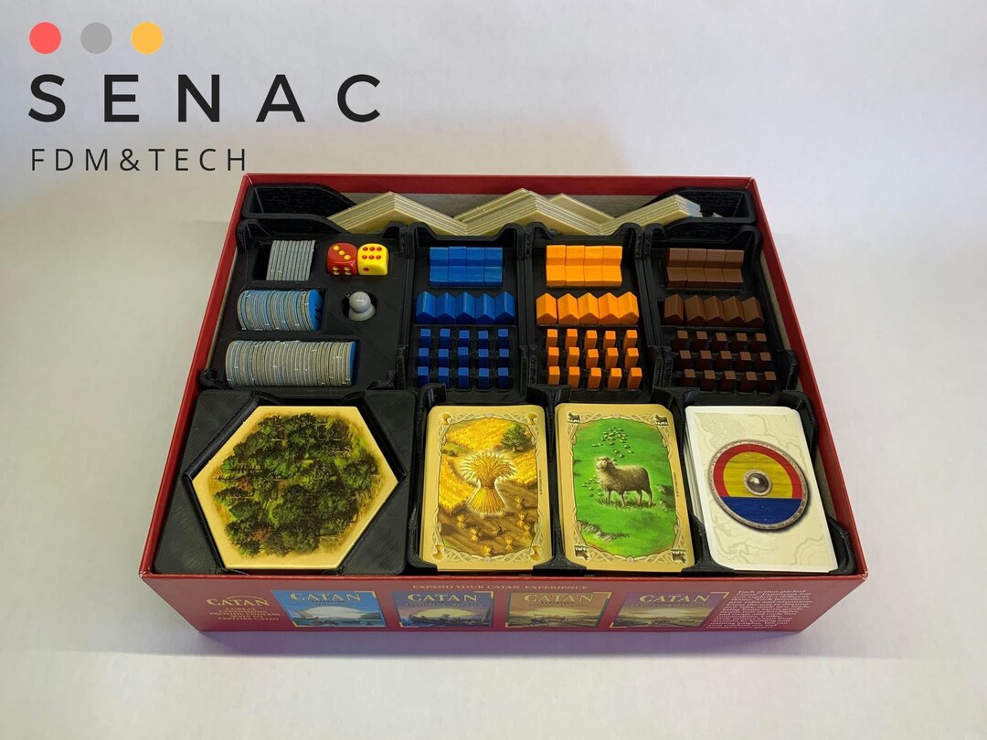 Base Catan Organizer Set | Senac LLC | Compatible With Settlers of Catan Base Board Game + 5-6 ...