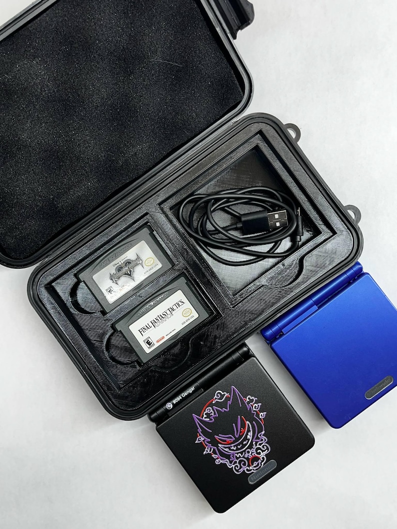 Dual Gameboy Advance SP Case | Holds 2 Consoles + 4 Games + Charger ...