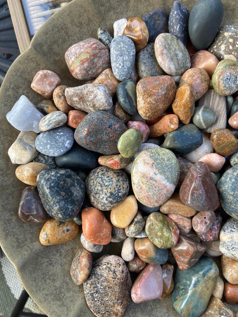 1.5lb Michigan Polished Rocks/ Michigan Tumbled Rocks & Minerals/ Rock ...