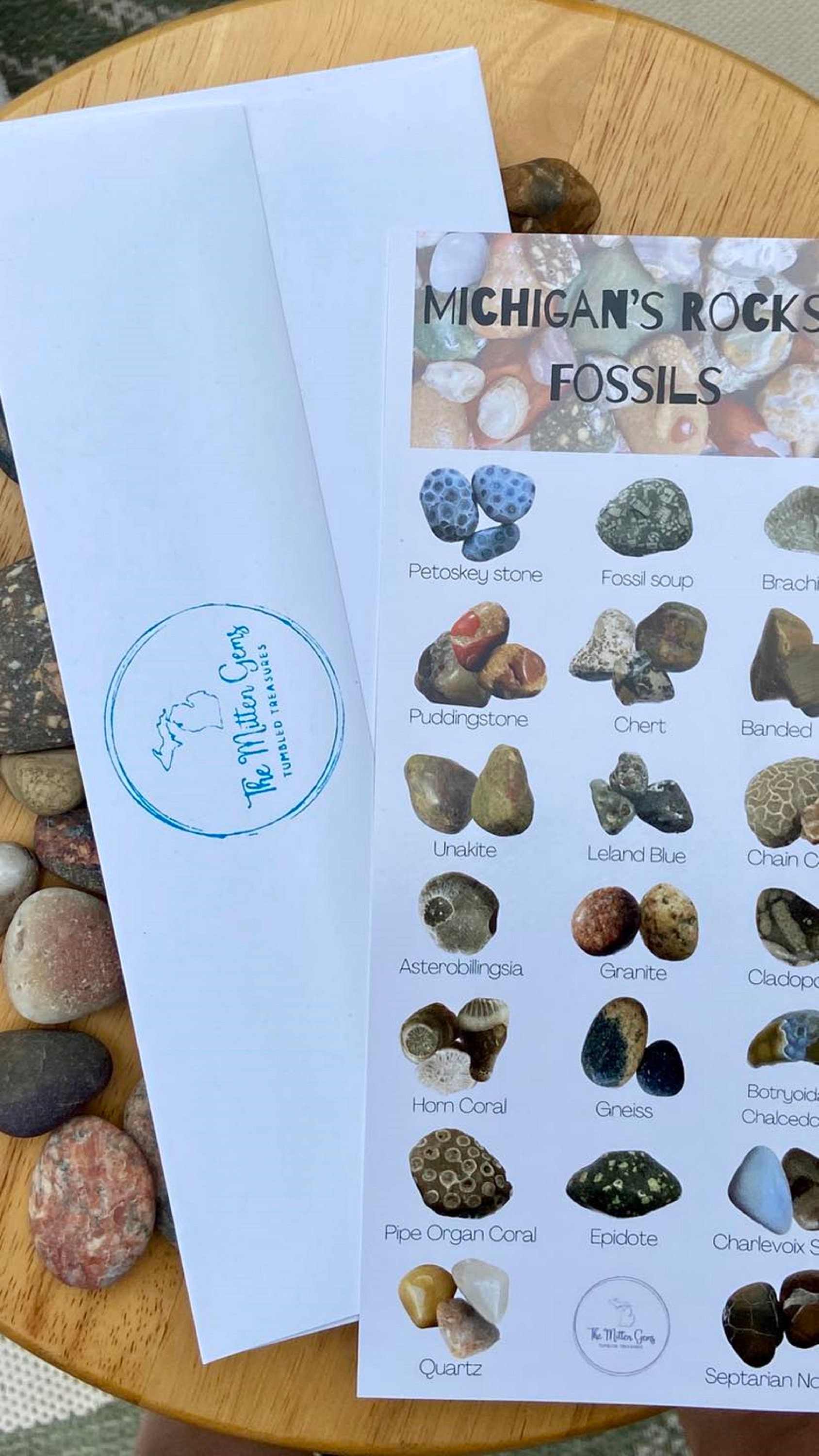 Michigans Rocks and Fossil Identification Card / 4x9 Photo of Rocks ...