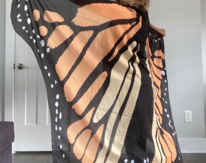 Skull Moth Shawl Wrap Black and Gold Mugwort Psychedelic Visionary Art ...