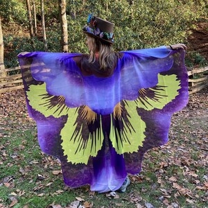 Dramatic Pansy Flower Wings: Festival Costume, Purple or Pink Spring ...