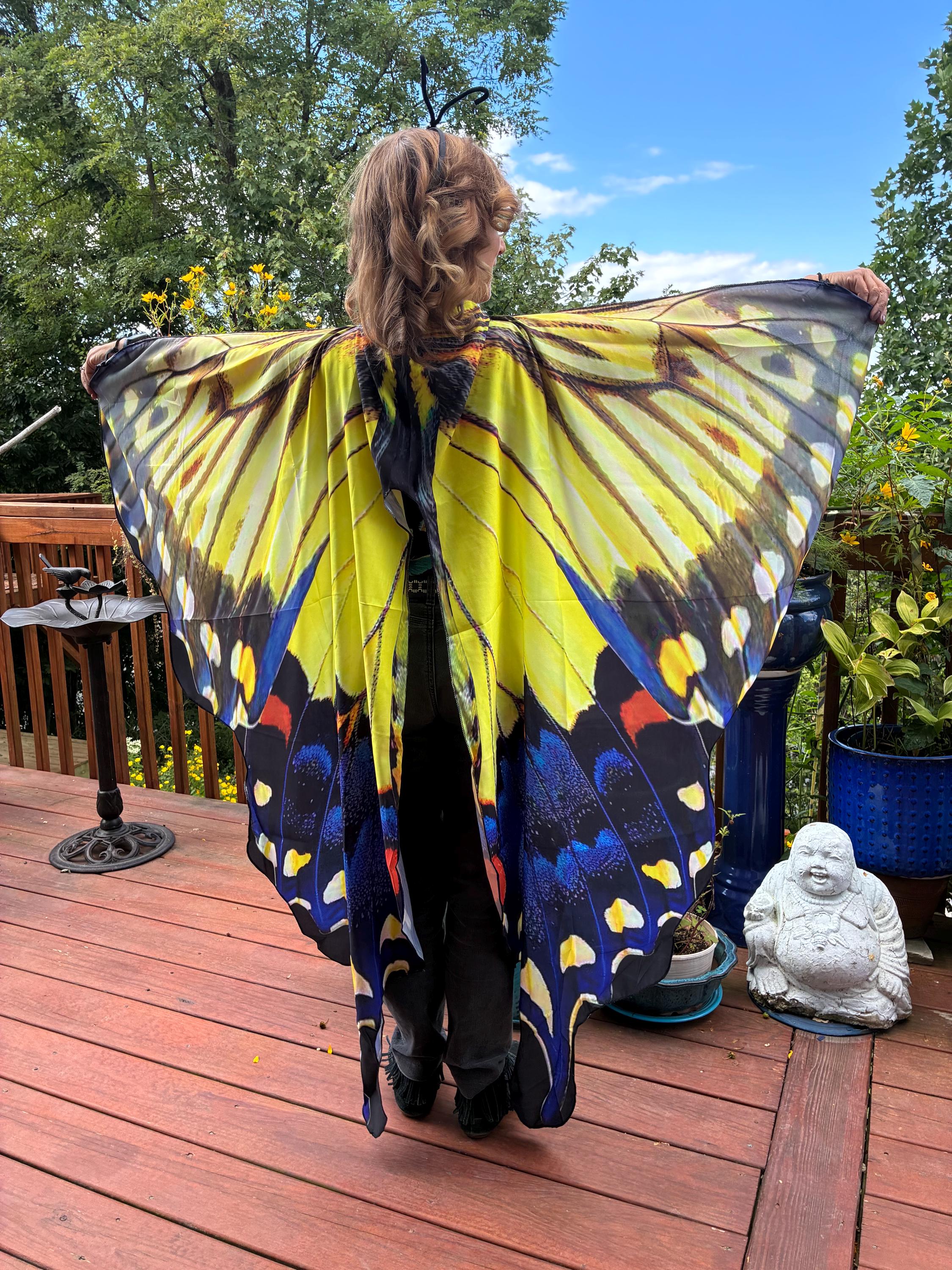 Swallowtail: Yellow, Blue, Orange, Adult Costume Butterfly, Pollinator ...