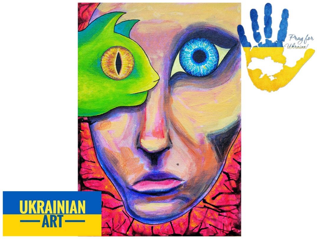 Digital Download Cat Woman Portrait Abstract Art Surreal Face - Etsy