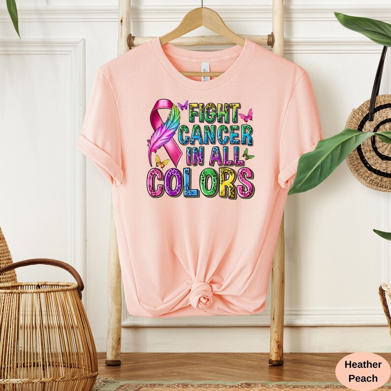 Fight Cancer in All Colors Tshirt, Cancer Survivor Gift, Awareness ...