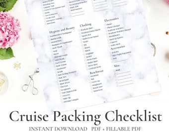 Cruise Packing List | Printable | Instant Download - Etsy