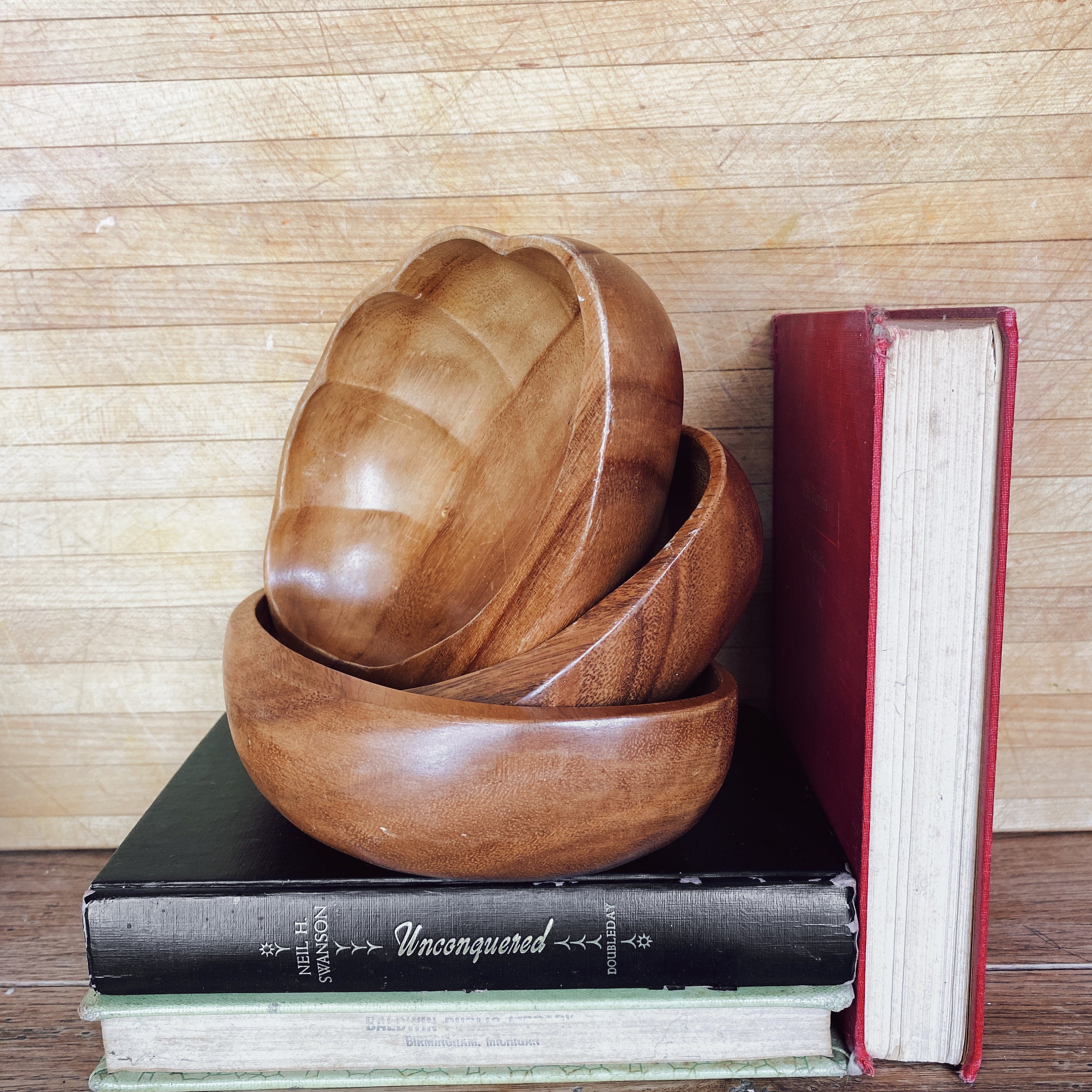 Set of 3 Monkey Pod Wooden Bowls Hand Crafted in the - Etsy