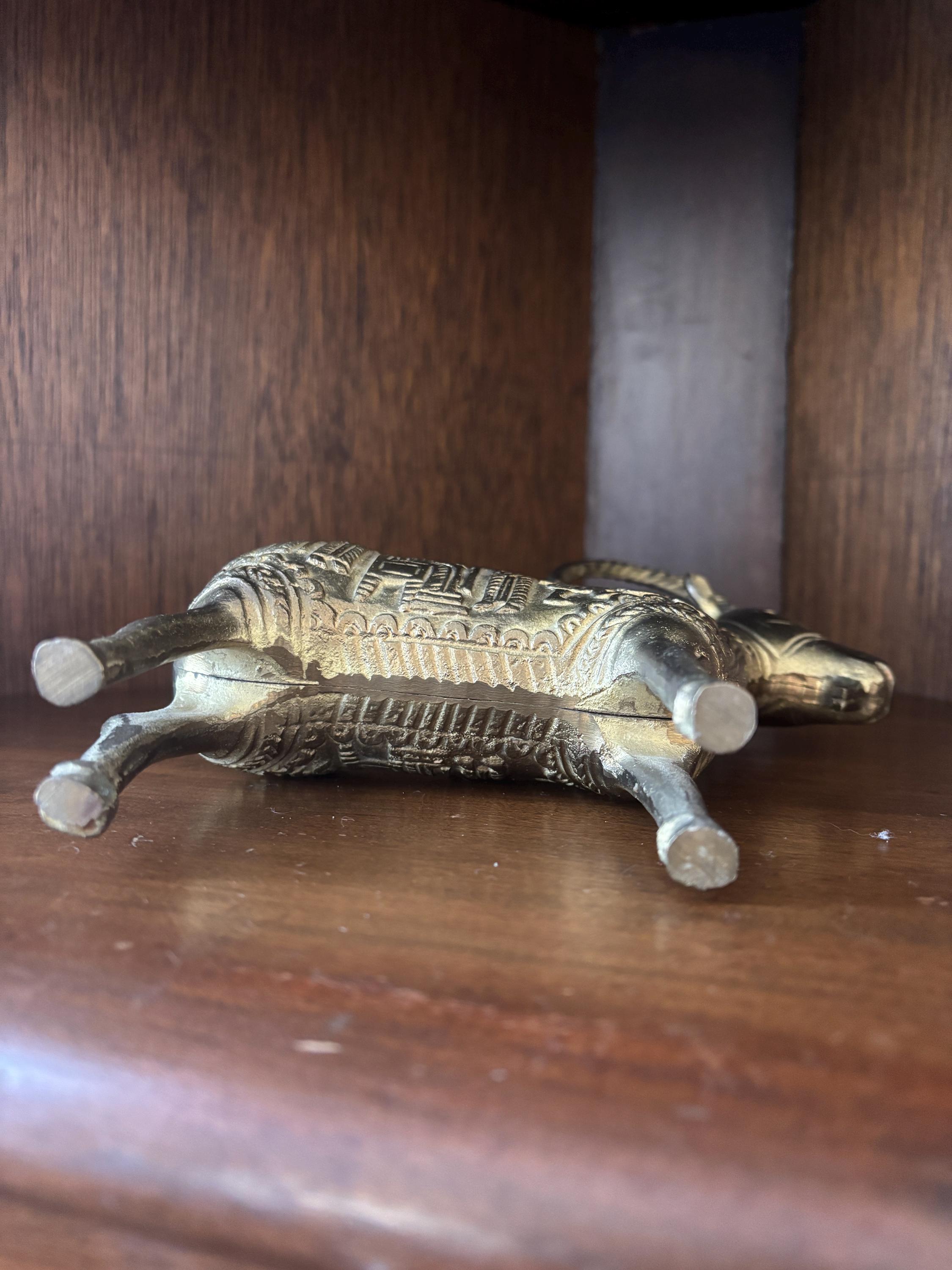 Vintage 1960s Brass Mid Century Persian Ram Ibex Mountain Goat Figurine ...