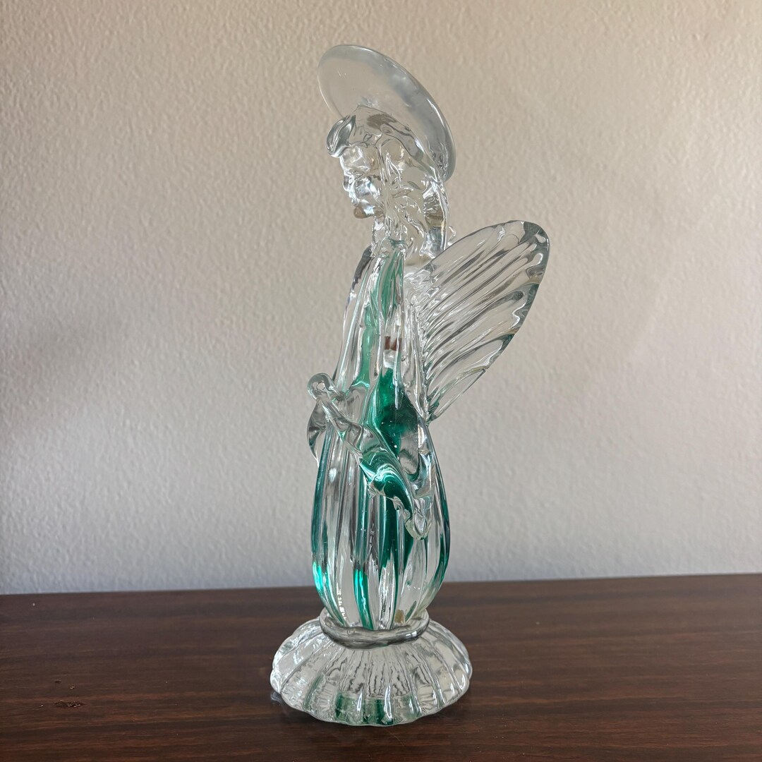 Vintage Art Glass Angel Figurine, Mid-century Murano Style - Etsy