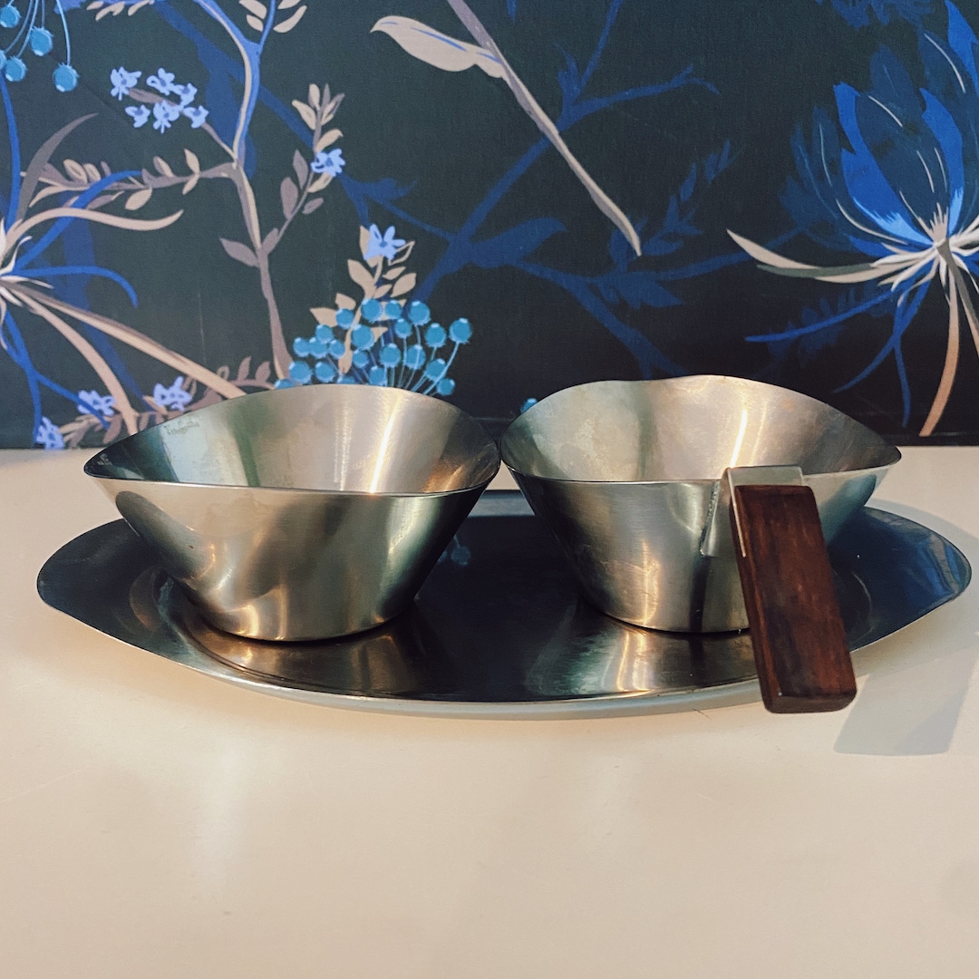 Vintage Danish MCM Stainless Steel Sugar Bowl & Creamer Set - Etsy