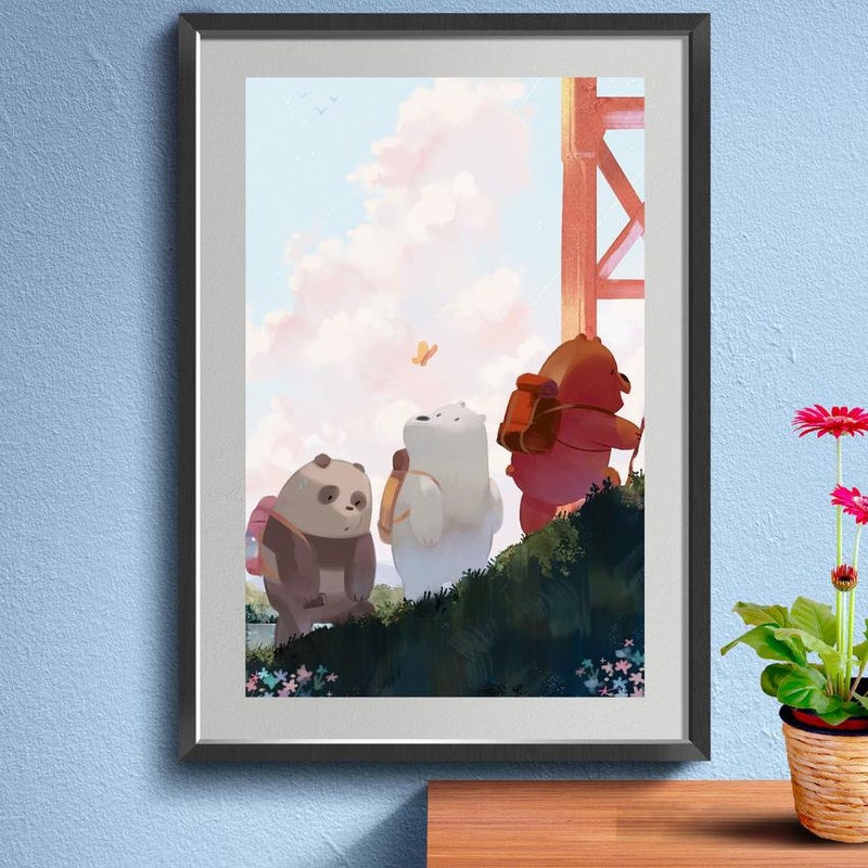 Bear Cartoon Posters - Etsy