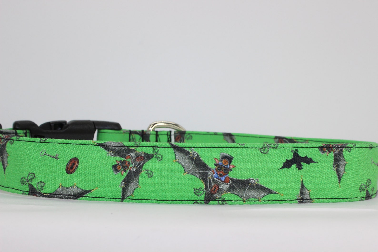 Bat Dog/cat Collar Steampunk Halloween Dog/cat Collar, Goth Green Geek ...
