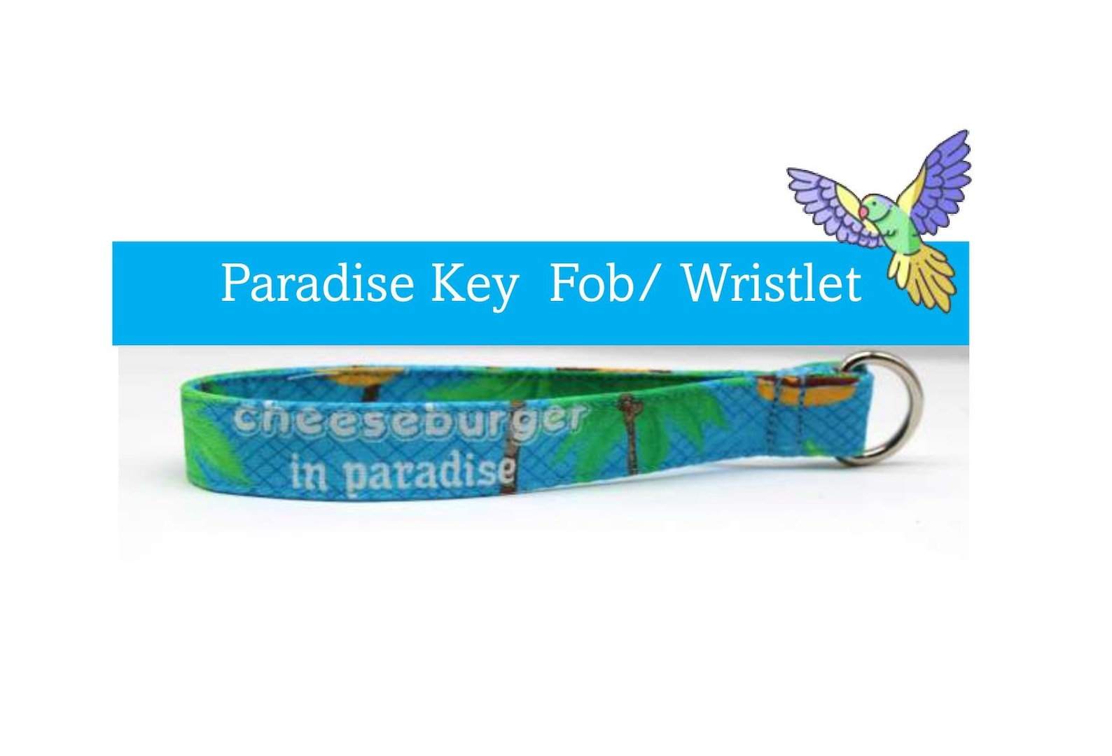 Fabric Key Fob Made With Licensed Jimmy Buffet Margaritaville Fabric ...