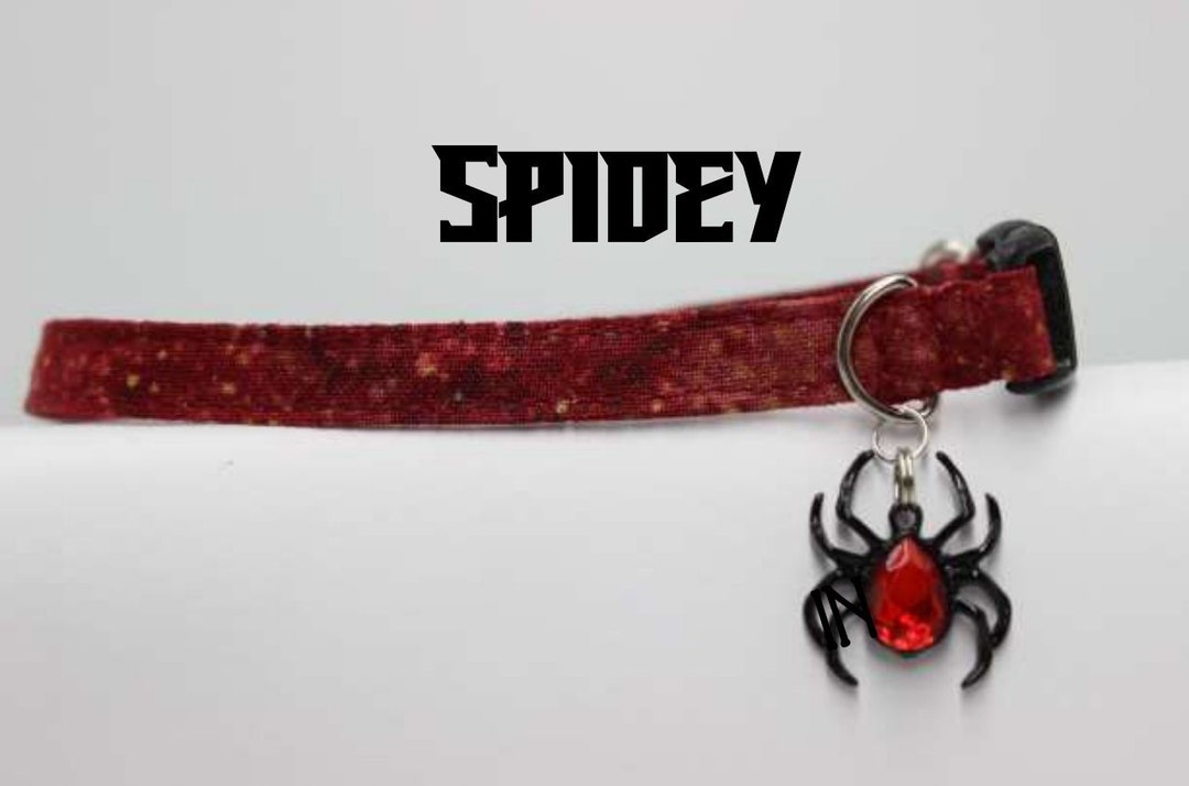 Spider Red Cat/dog Collar, Halloween Spooky Cat/dog Collar, Nerd Parker ...