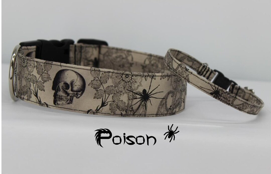 Skeleton Dog & Cat Collar, Black Geek Spider Dog/cat Collar, Scary ...