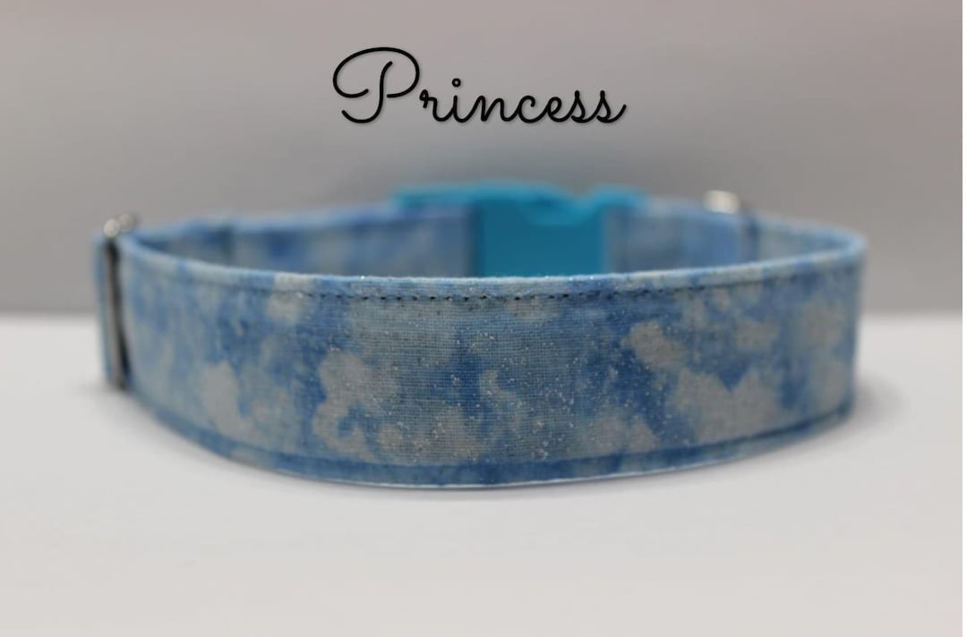 Cat Sky Collar Dog Sparkle Cat Collar Blue Tie Dye Dog Collar Ombre Cat ...