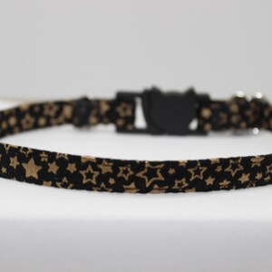 Black Witch Gold Star Cat/kitten/xs Dog Collar, Galaxy Space Cat Collar ...