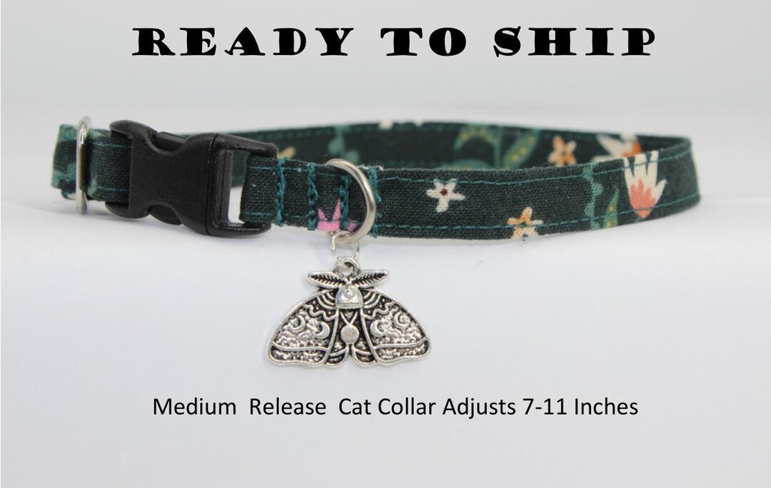 Fall Cat Collar Magic Unicorn Forest Cat Collar Mushroom Green Flower ...