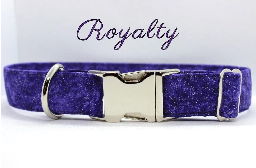 Purple Sparkle Dog Collar, Colorful Fancy Fabric Dog Collar, Bright ...