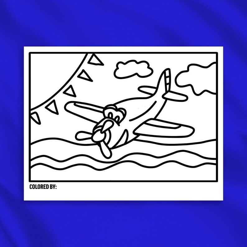 Airplanes | Coloring Page | Instant Download | Airplane Kids Coloring ...