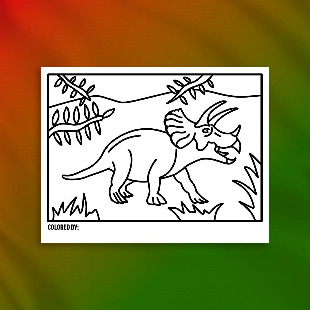 Dinosaurs | Coloring Page | Instant Download | Dinosaur Kids Coloring ...