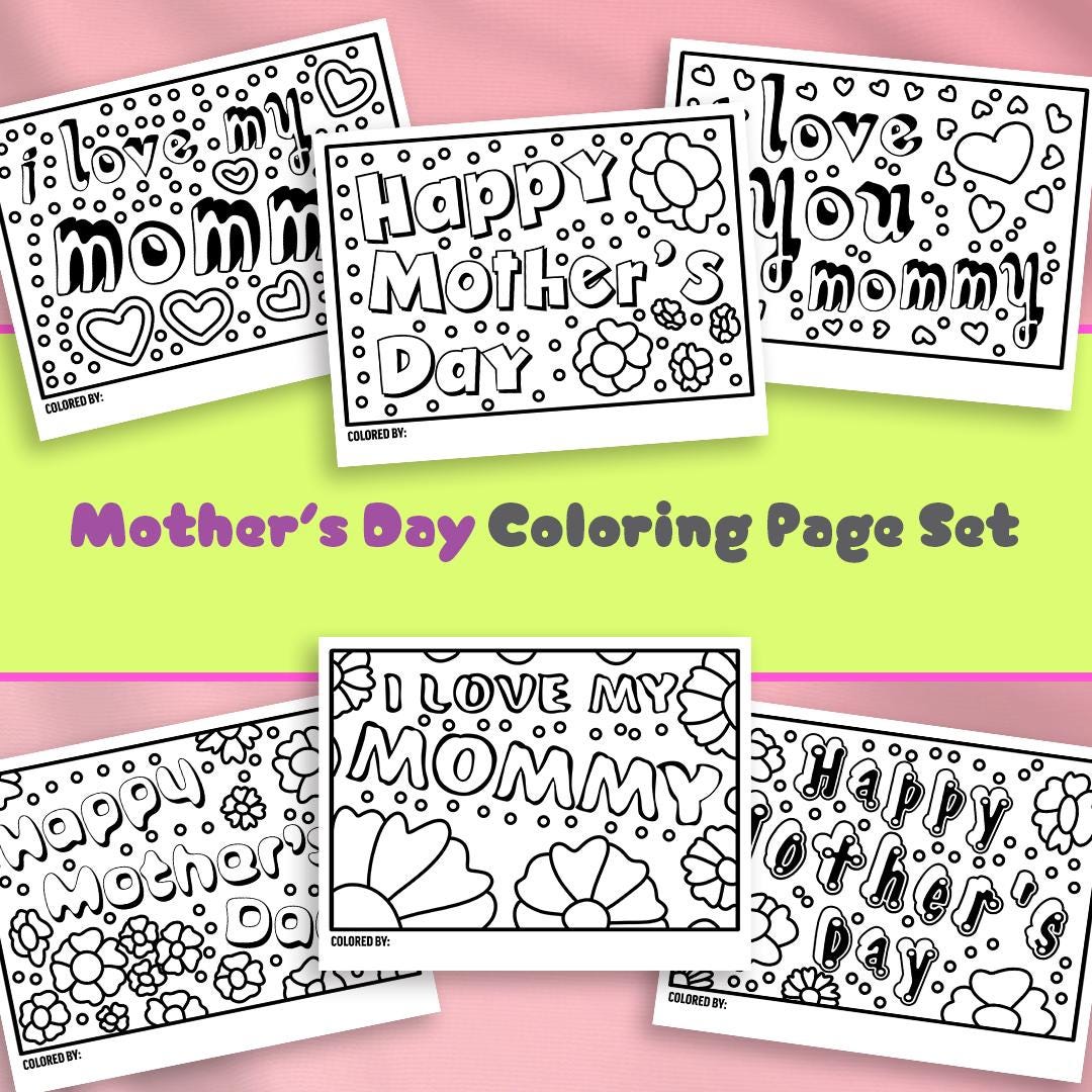 Mother’s Day Coloring Pages for Kids | Printable Mother's Day Activity ...